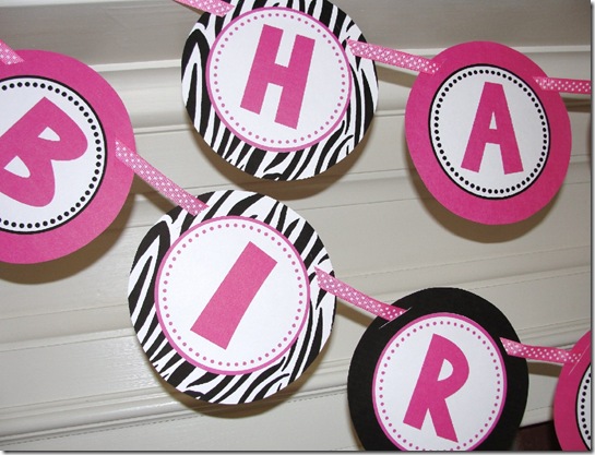 Party Pops: Hot Pink and Zebra Party Printable DIY